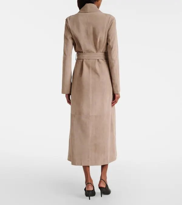 Nour Hammour Gallery Suede Coat