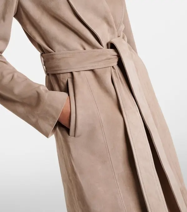 Nour Hammour Gallery Suede Coat