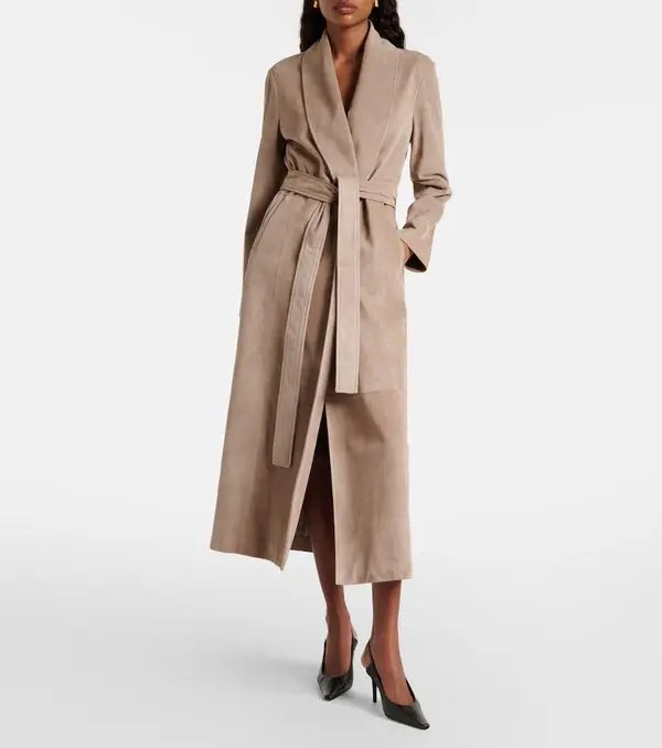 Nour Hammour Gallery Suede Coat
