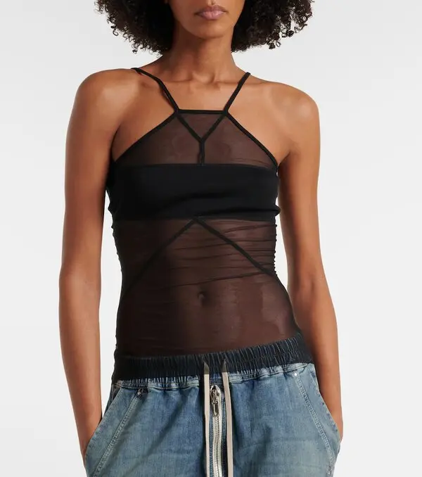 Rick Owens Semi-sheer Top - Black