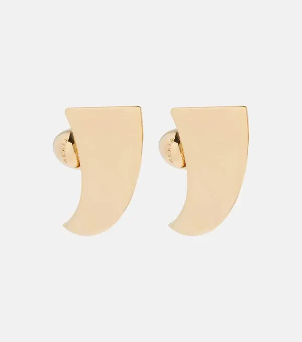 Alaïa Logo Stud Earrings - Gold