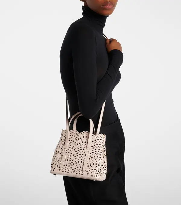 Alaïa Vienne Leather Tote Bag - Pink