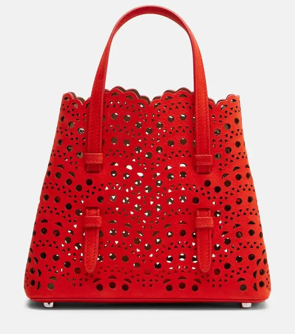 Alaïa Mina 20 Vienne Leather Tote Bag - Red