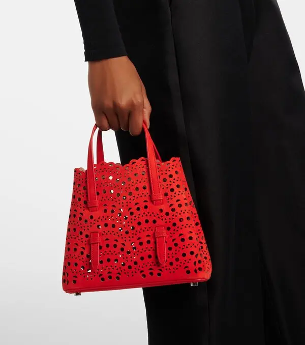 Alaïa Mina 20 Vienne Leather Tote Bag - Red