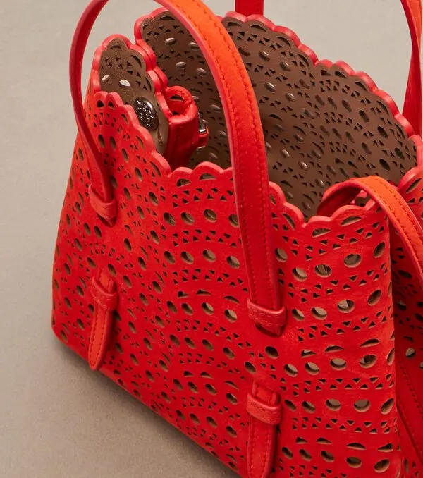 Alaïa Mina 20 Vienne Leather Tote Bag - Red
