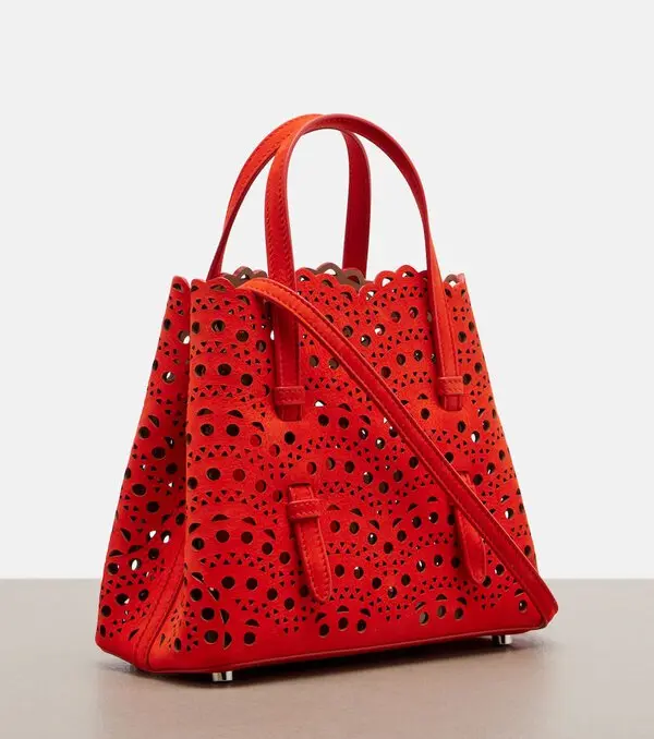 Alaïa Mina 20 Vienne Leather Tote Bag - Red