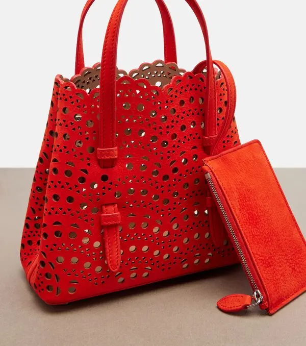 Alaïa Mina 20 Vienne Leather Tote Bag - Red