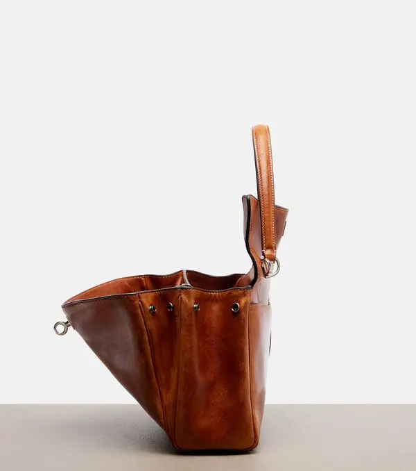 Balenciaga Rodeo Medium Leather Top-handle Bag - Brown