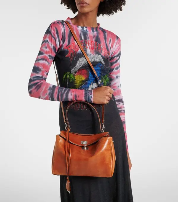 Balenciaga Rodeo Medium Leather Top-handle Bag - Brown