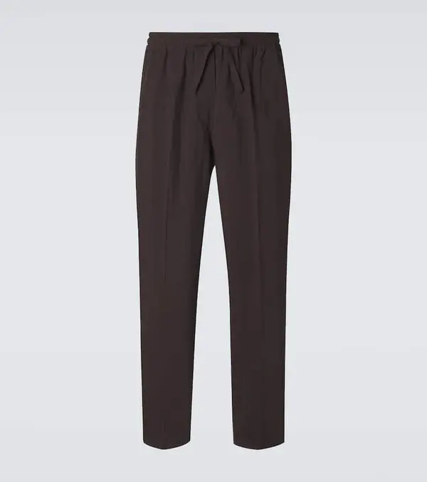 UMIT BENAN Selly Silk-blend Straight Pants