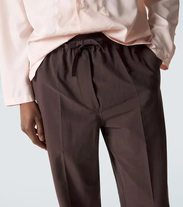 UMIT BENAN Selly Silk-blend Straight Pants