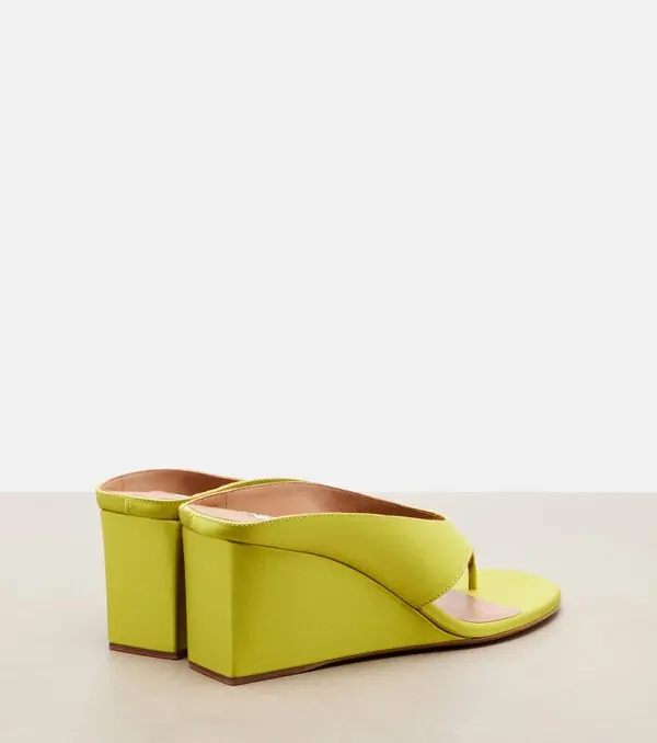 Alaïa Cube Thong Wedge Sandals - Yellow