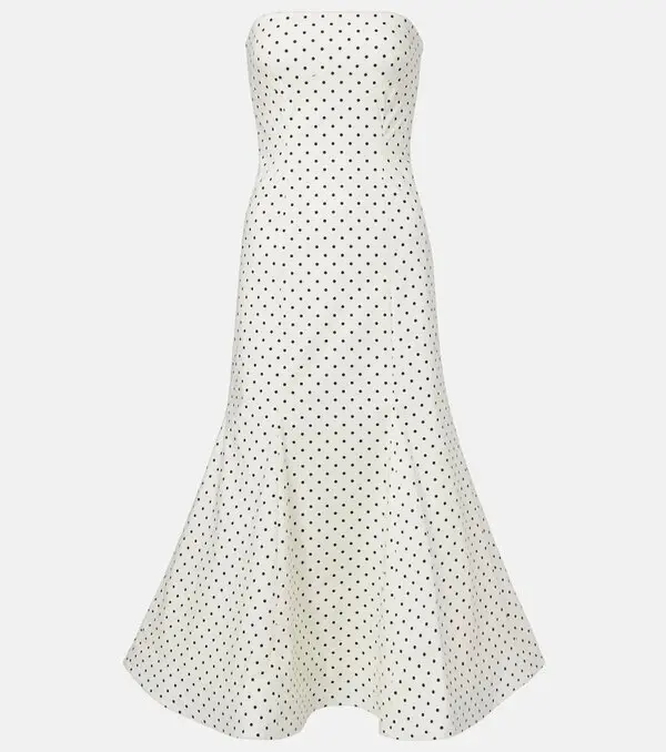ROTATE BY BIRGER CHRISTENSEN Amadelle Cotton-blend Midi Dress - White