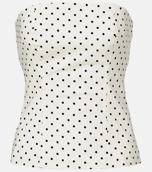 ROTATE BY BIRGER CHRISTENSEN Ehili Cotton-blend Poplin Tube Top - White