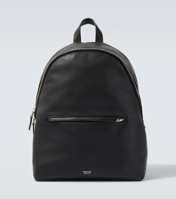 TOM FORD Leather Backpack - Black