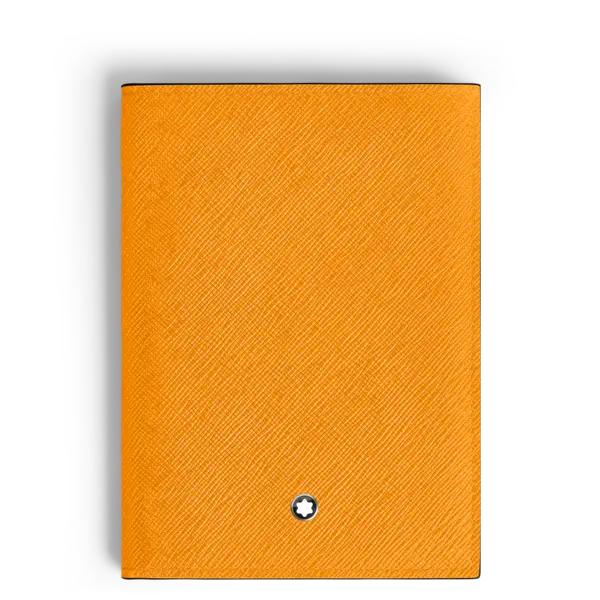 Montblanc Passport Holder In Sartorial - Tangerine
