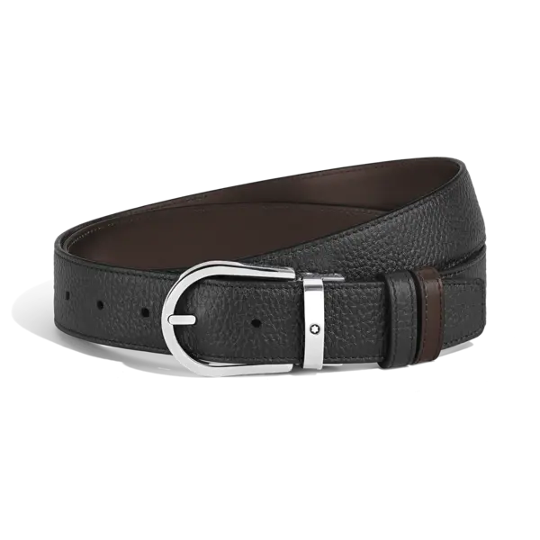 Montblanc Horseshoe 35mm Reversible Belt - Black