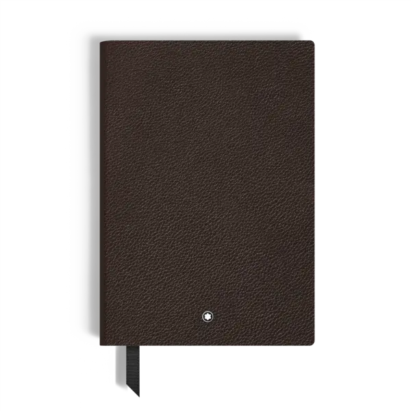 Montblanc Medium Notebook In Grain Leather, Lined Pages - Tobacco