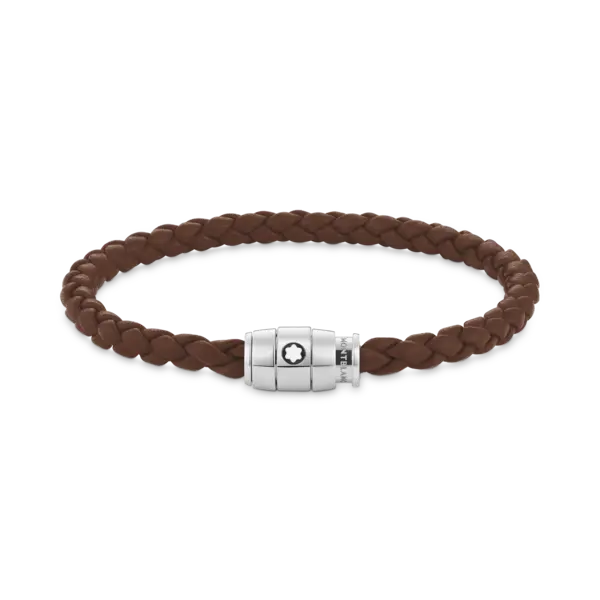 Montblanc Braided Leather Bracelet - Brown