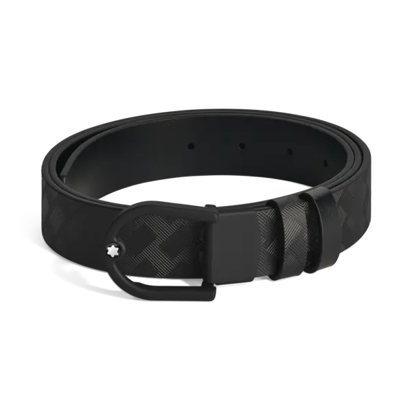 Montblanc Horseshoe Light Buckle / 30mm Reversible Belt - Black