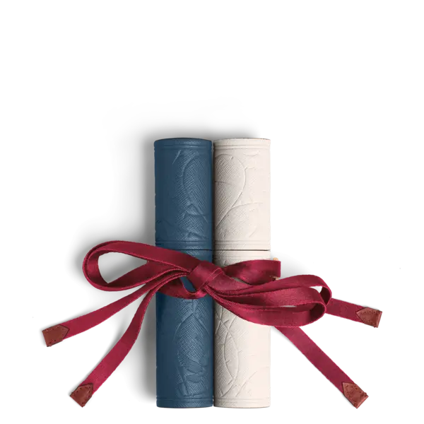 Montblanc 2-pen Pouch Meisterstück Romeo & Juliet In Sartorial - Ivory