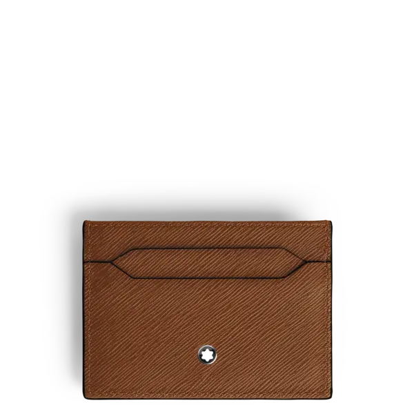 Montblanc Card Holder 5cc In Sartorial - Fauve
