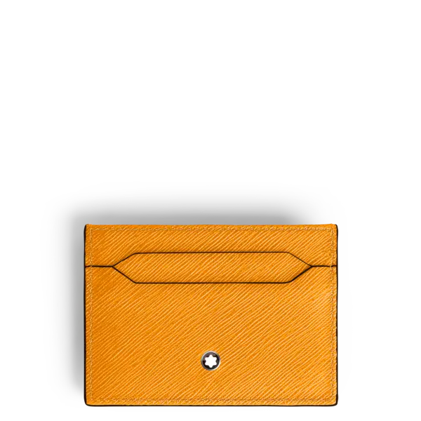 Montblanc Card Holder 5cc In Sartorial - Saffron