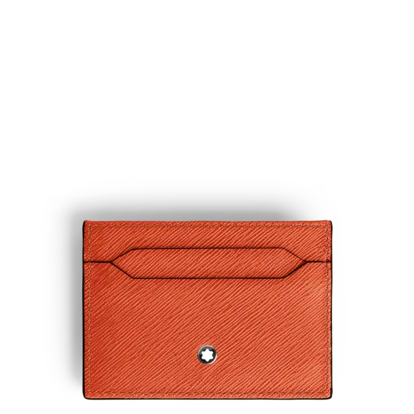 Montblanc Card Holder 5cc In Sartorial - Tangerine