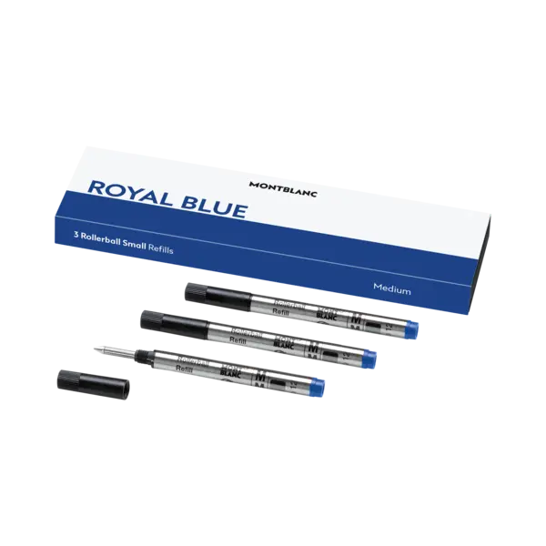 Montblanc 3 Rollerball Small Refills, Medium - Royal Blue