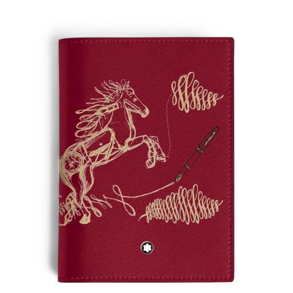 Montblanc Passport Holder Year Of The Horse In Sartorial - Red