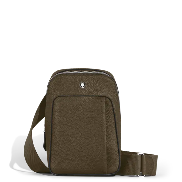 Montblanc Companion Small Onbody Bag In Grain Leather - Khaki
