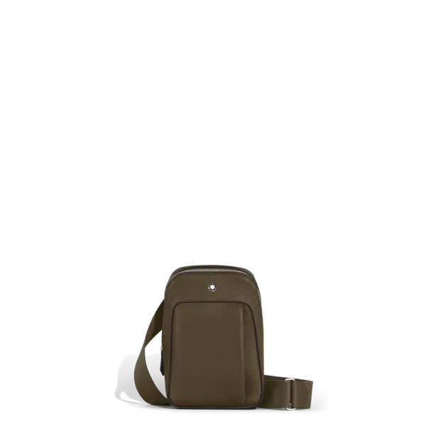 Montblanc Companion Small Onbody Bag In Grain Leather - Khaki