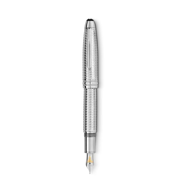 Montblanc Geometry Solitaire Legrand Fountain Pen - Platinum