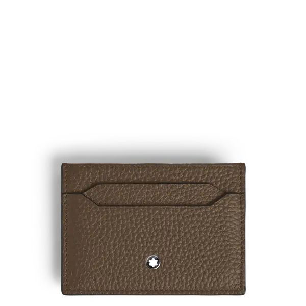 Montblanc Grain Card Holder 5cc - Noisette