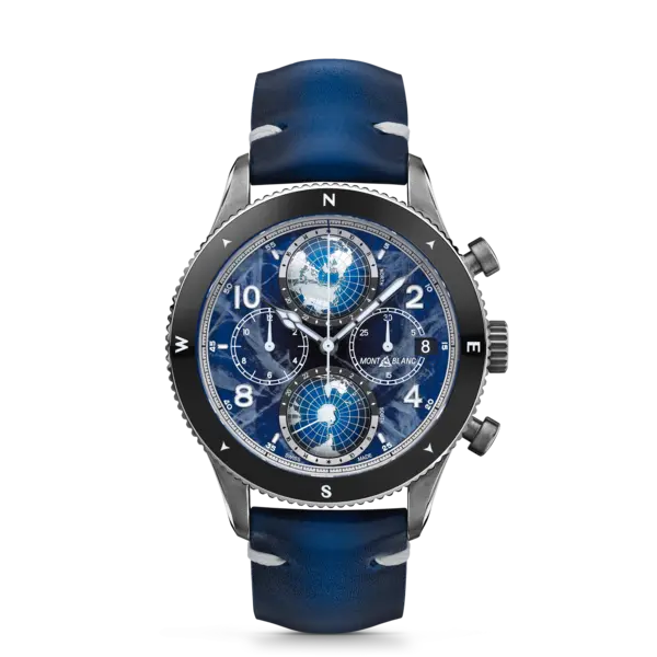 Montblanc 1858 Geosphere Chronograph Limited Edition Watch - Blue