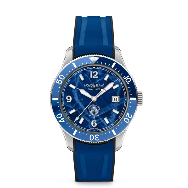 Montblanc Iced Sea Automatic Date Diver Watch - Blue