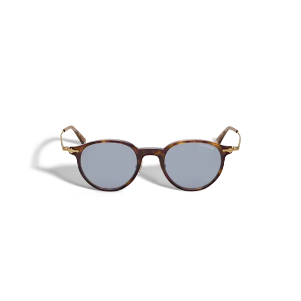 Montblanc Round Sunglasses With Frame - Havana