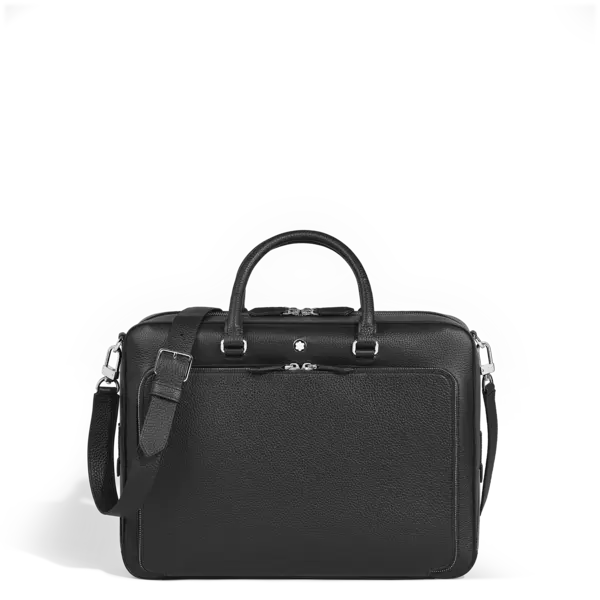 Montblanc Document Case In Corteccia Leather - Black