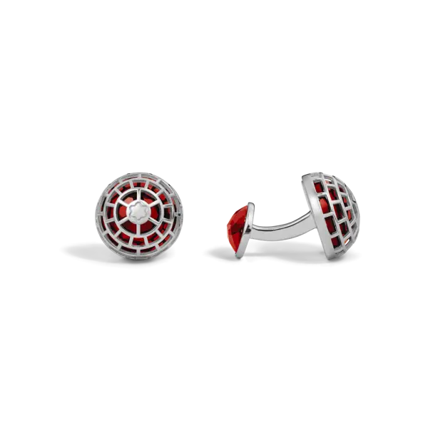 Montblanc Meisterstück Cufflinks With Jasper Stone - Red