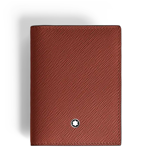 Montblanc Card Holder 4cc In Sartorial - Red Oak