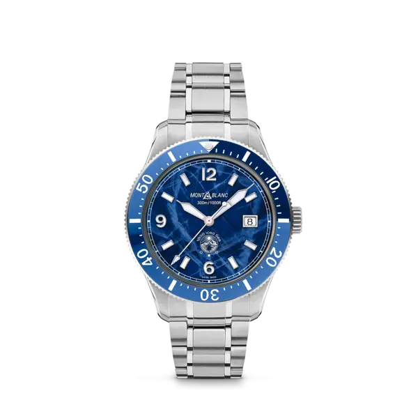 Montblanc Iced Sea Automatic Date 41mm Diver Watch - Blue