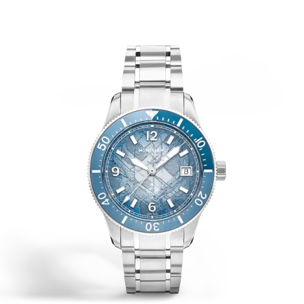 Montblanc Iced Sea Automatic Date 0 Oxygen Watch - Light Blue