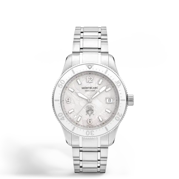 Montblanc Iced Sea Automatic Date 0 Oxygen Watch - White
