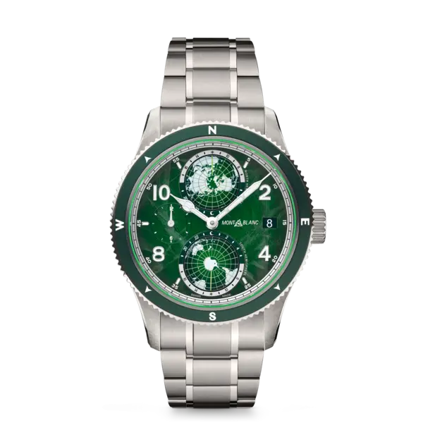 Montblanc 1858 Geosphere 0 Oxygen Watch - Green