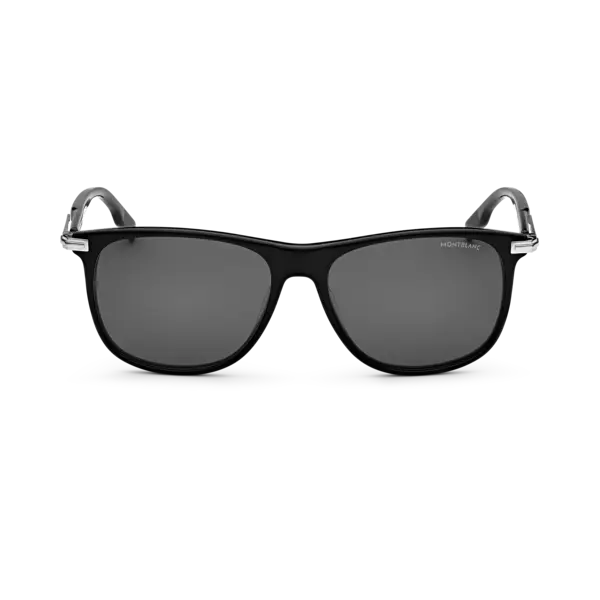 Montblanc Rectangular Sunglasses With Clip Detail - Black