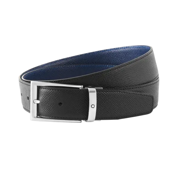 Montblanc Reversible Belt - Black / Blue