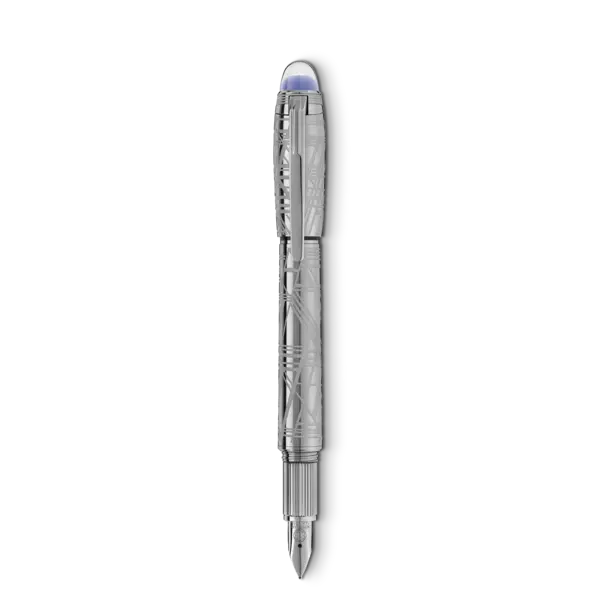 Montblanc Starwalker Spaceblue Fountain Pen - Dark Ruthenium