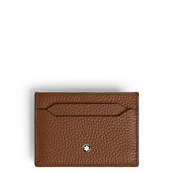 Montblanc Card Holder 5cc In Grain - Fauve