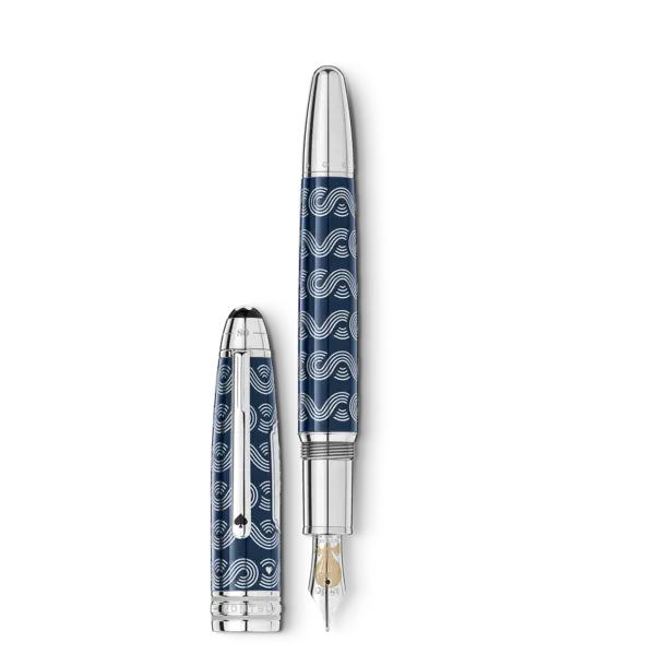 Montblanc Meisterstück Around The World In 80 Days Solitaire Legrand Fountain Pen - Blue