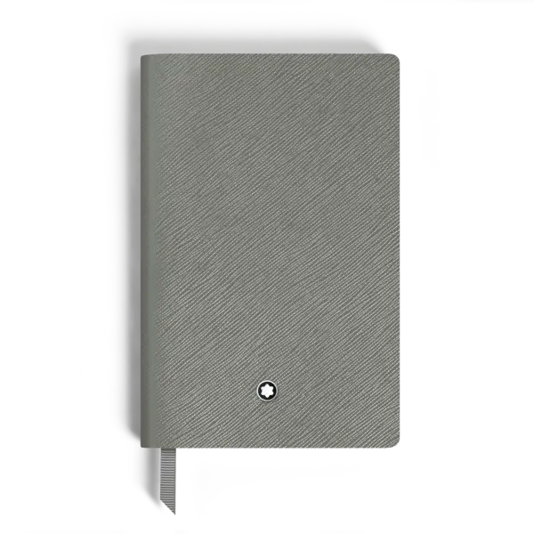 Montblanc Notebook Small, Saffiano Leather, Pale Lined Pages - Warm Grey